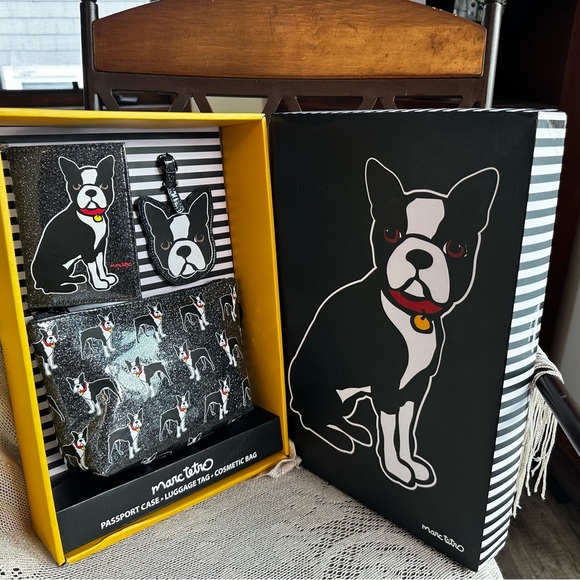 Marc Tetro | Bags | Marc Tetro 3 Piece Boston Terrier Travel Set New In ...